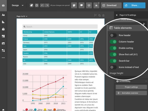 Create Interactive Tables Now | Infogram